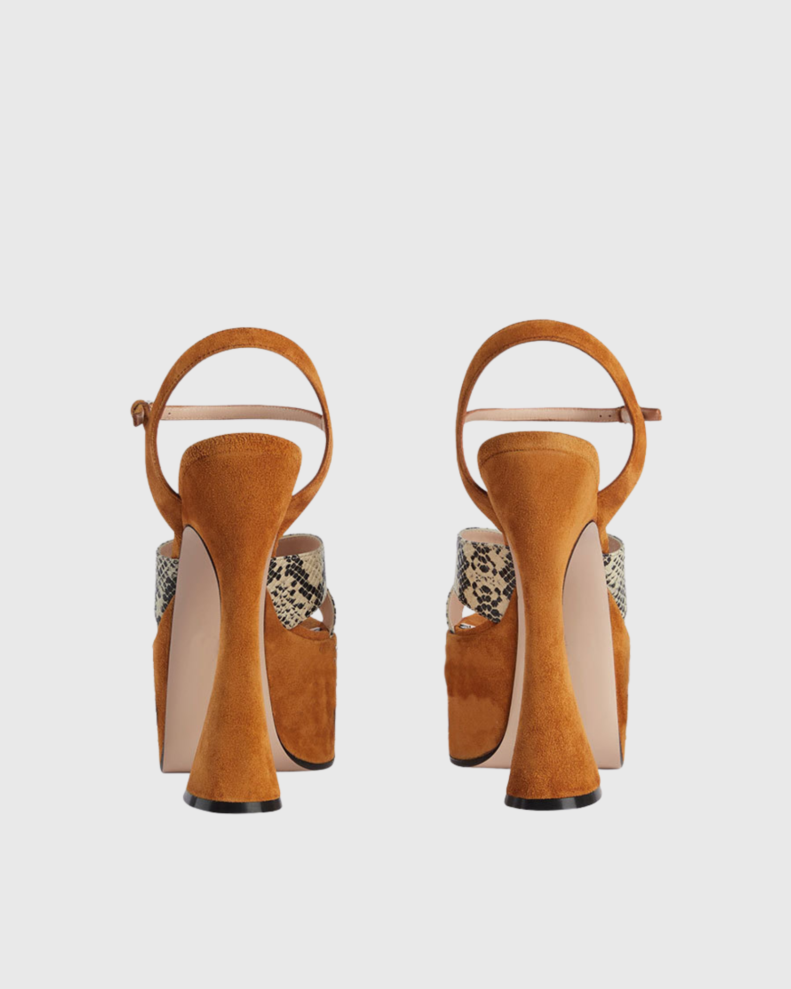 Kim Cross Snake Print Platform Flared Heels – Sienna Rossi