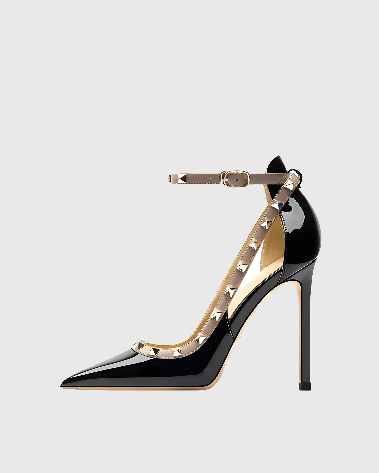 Nella Rivet Embellished Strap Pumps In Black – Sienna Rossi