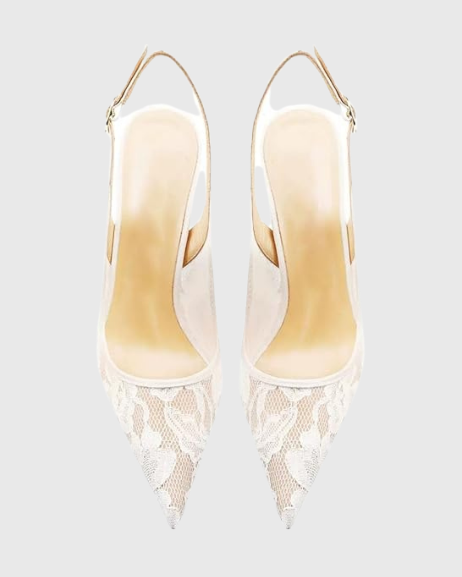 Saidi Lace Slingback Pumps In White – Sienna Rossi