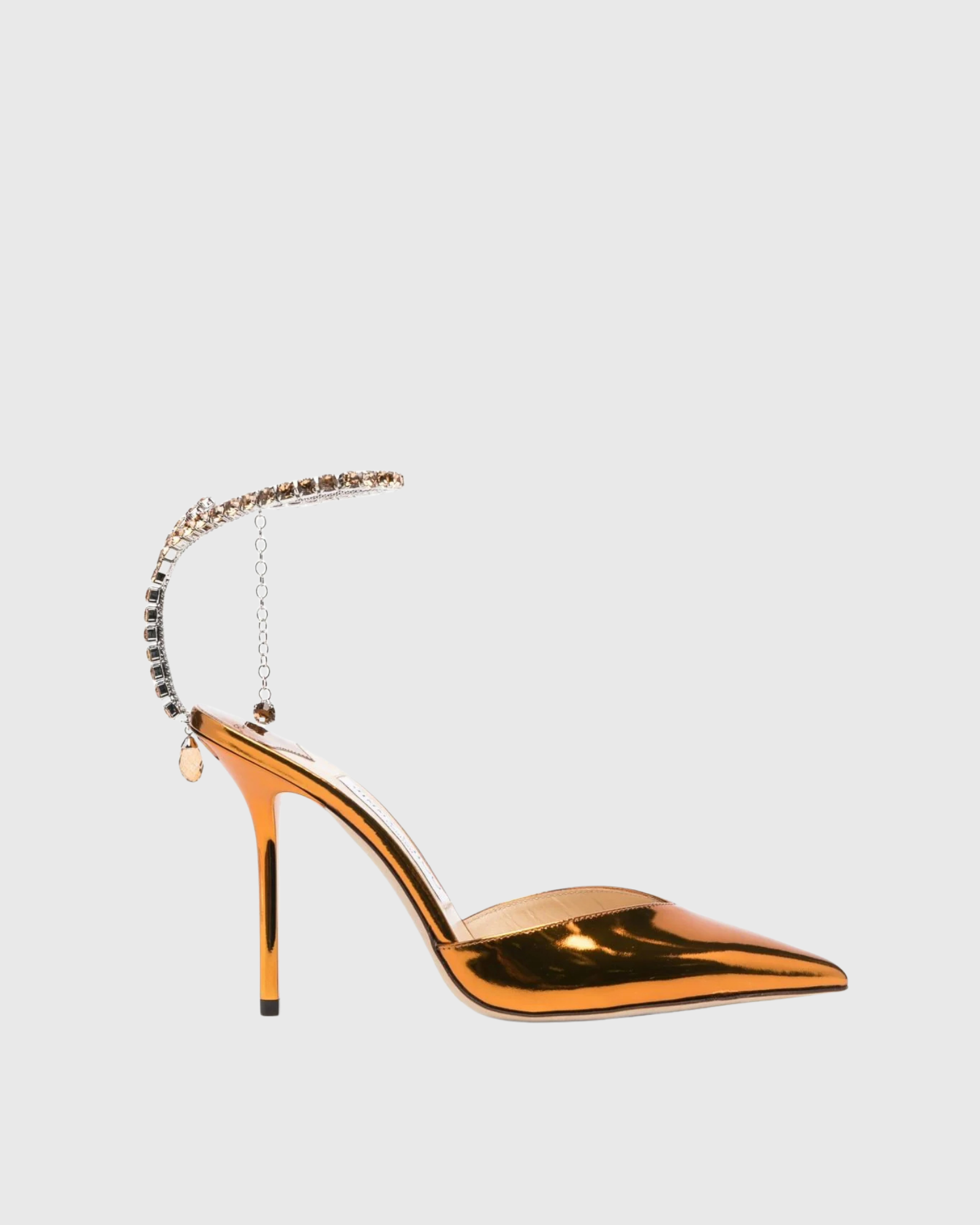Silva Rhinestone Strap Metallic Pumps In Rose Gold – Sienna Rossi
