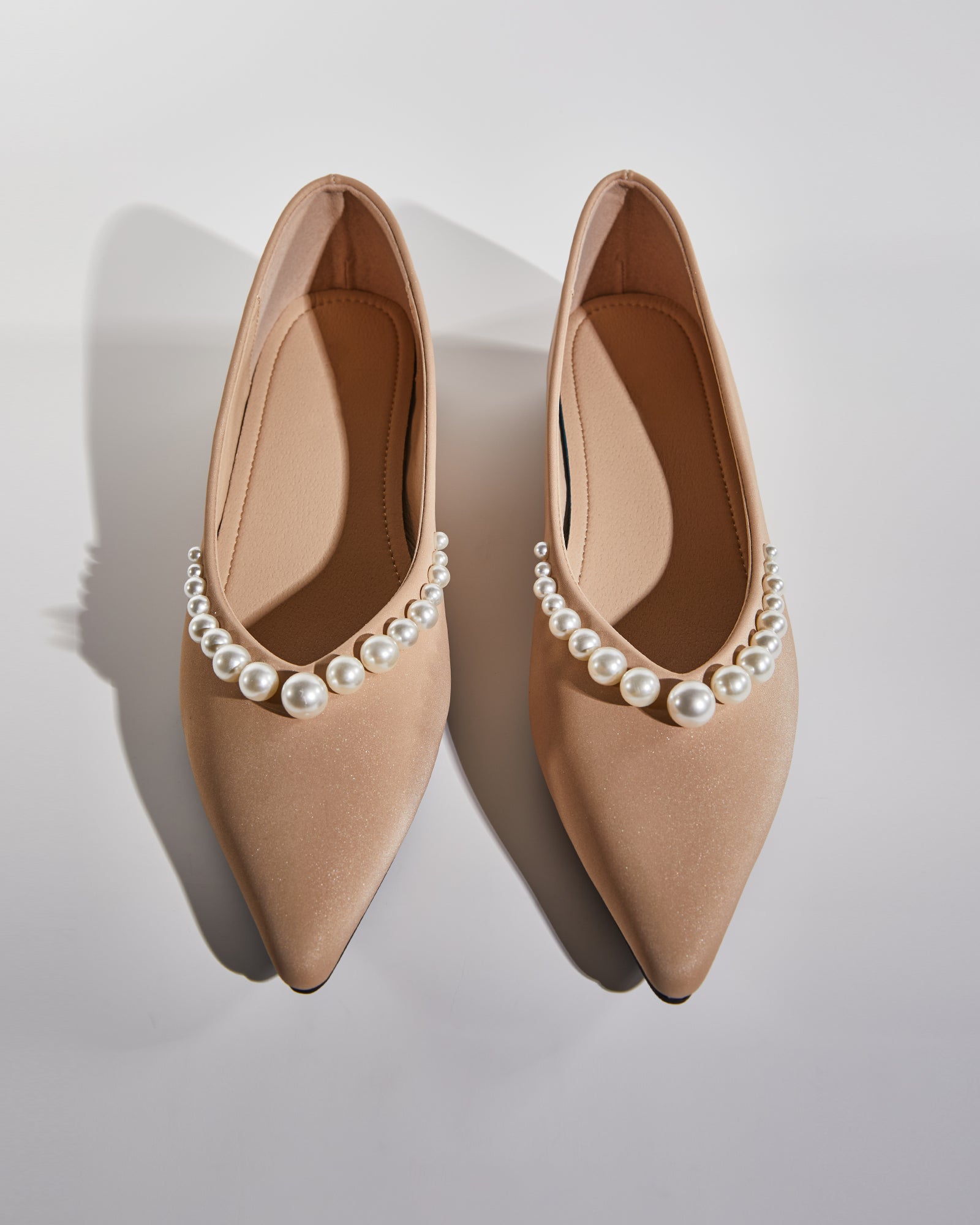 Sol Pearl Satin Flats – Sienna Rossi