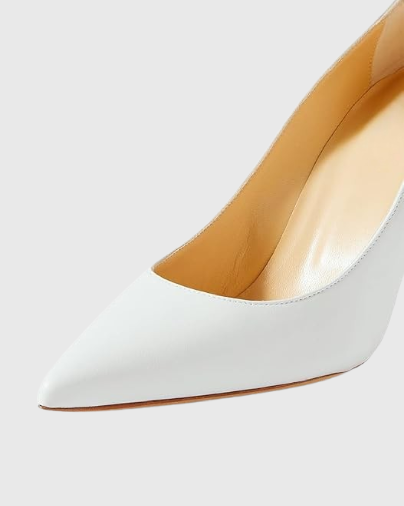 Venice Flower Heel Leather Pumps In White – Sienna Rossi