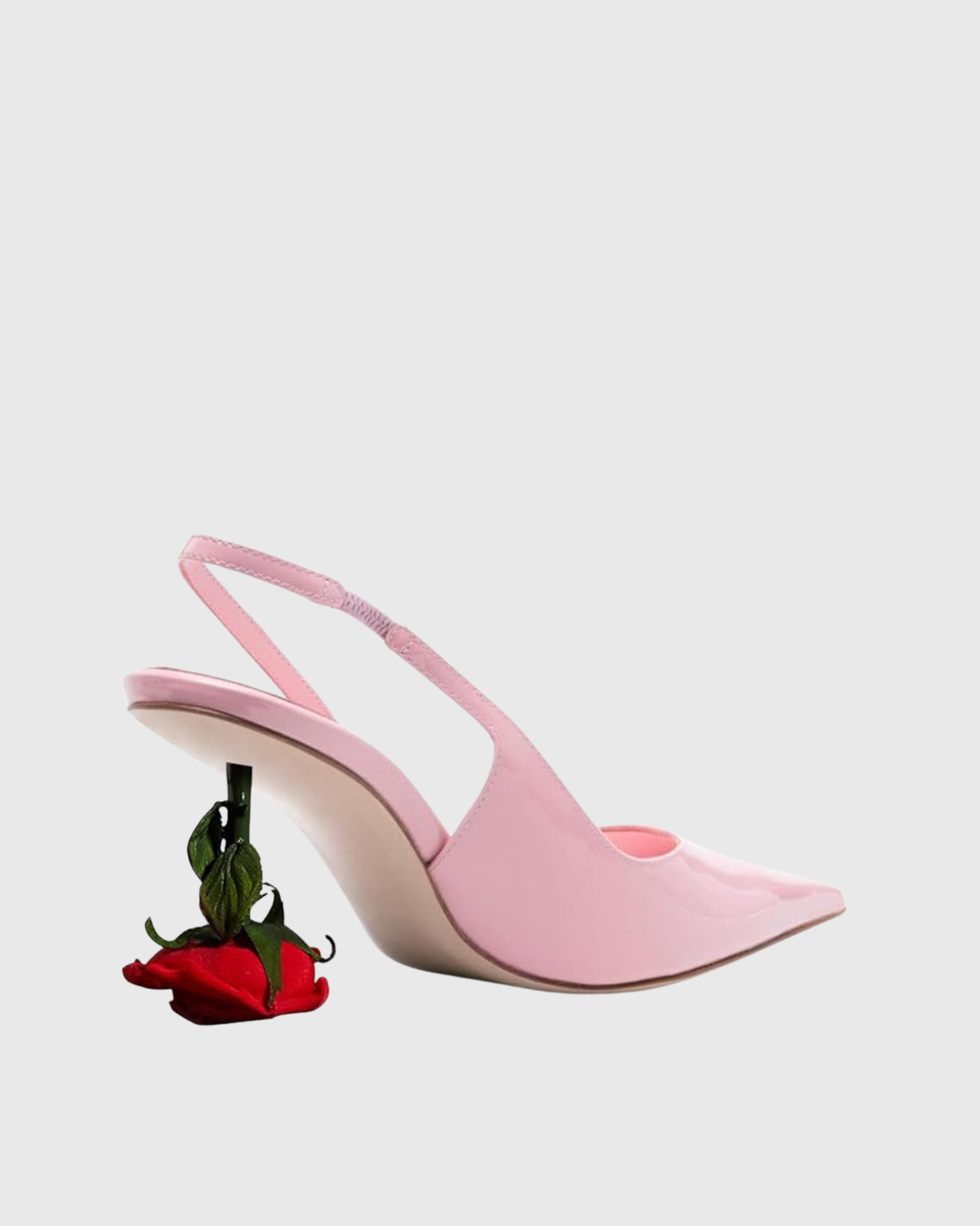 Venice Flower Heel Patent Leather Slingback Pumps In Pink – Sienna Rossi