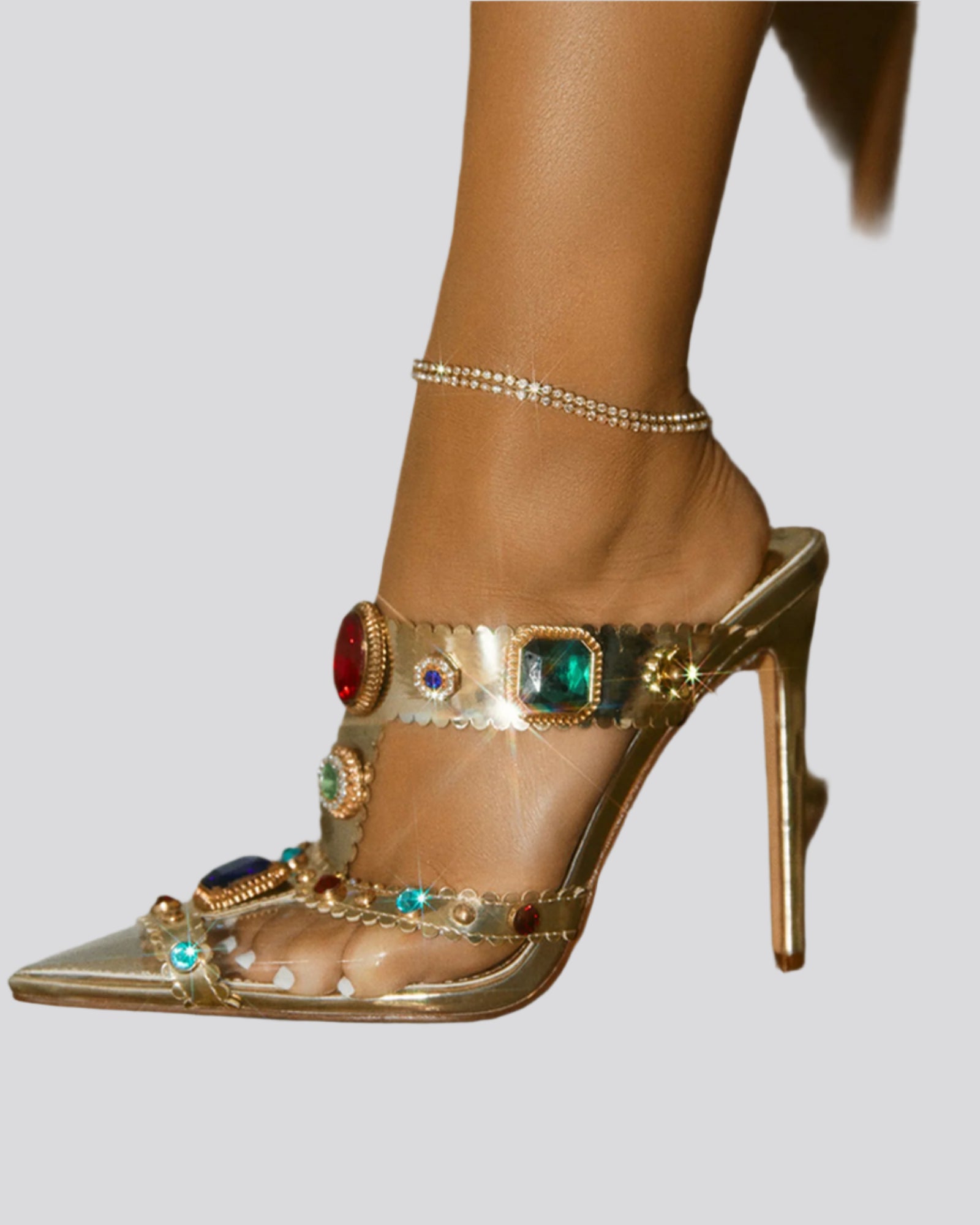 Xaila Rhinestone Embellished Metallic Slippers – Sienna Rossi