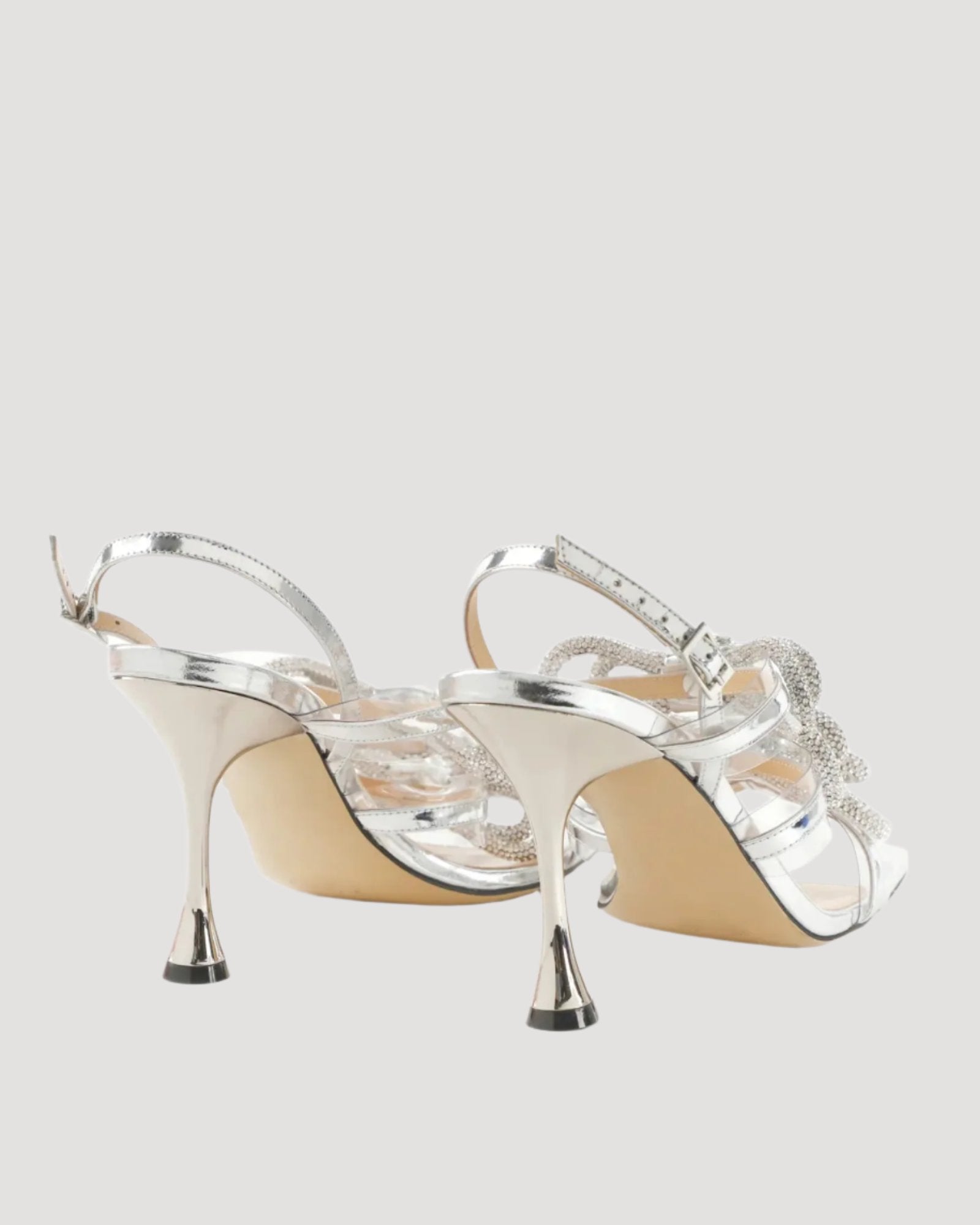 Zalika Crystal Bow Wine Glass Heels In Silver – Sienna Rossi